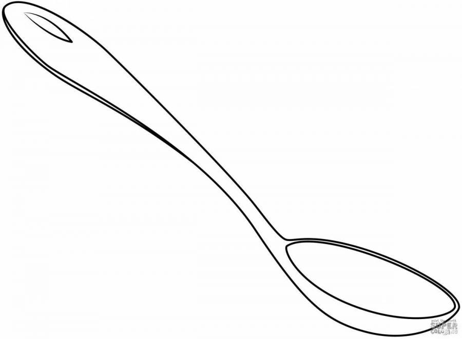 Coloring Pages Spoon for children (37 pcs) - download or print for free ...