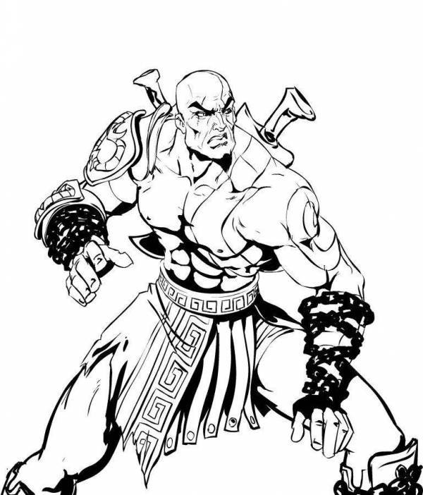 Coloring Pages Kratos (37 pcs) - download or print for free #5618
