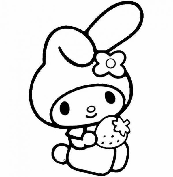Coloring Pages Kuromi from hello kitty (38 pcs) - download or print for ...