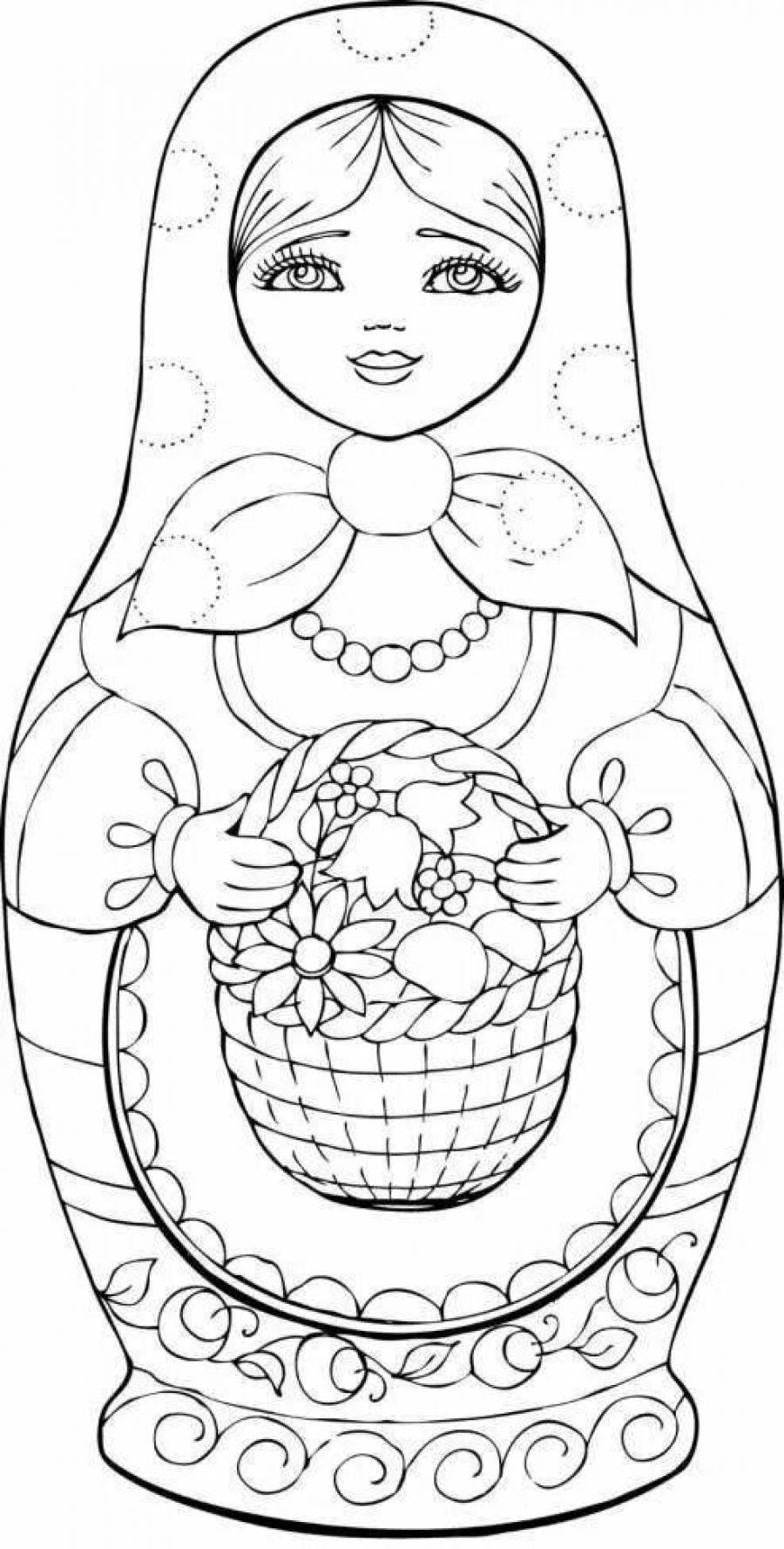 Coloring Pages Matryoshka coloring book (29 pcs) - download or print ...