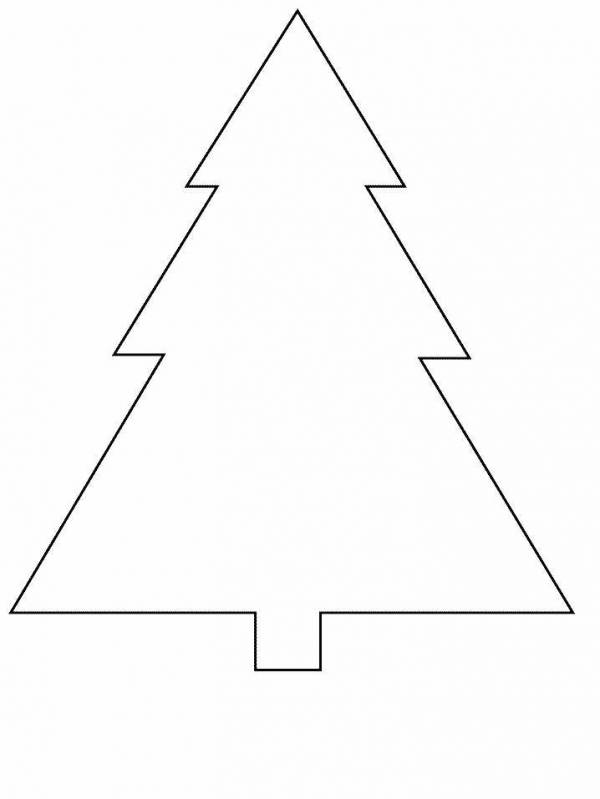 Раскраски Елка шаблон (45 шт.) - скачать или распечатать бесплатно #6798