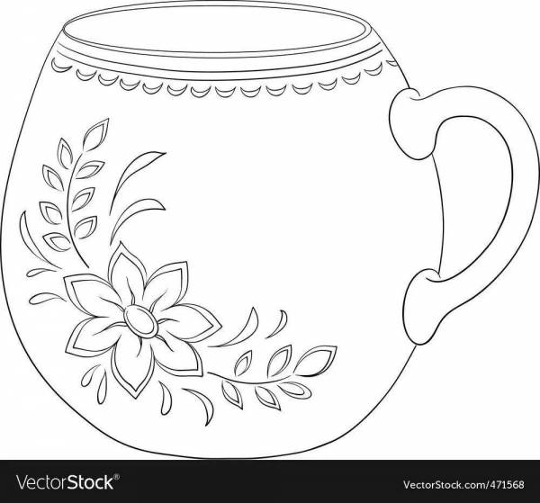 Coloring Pages Painting gzhel pictures templates for kids plate (39 pcs ...