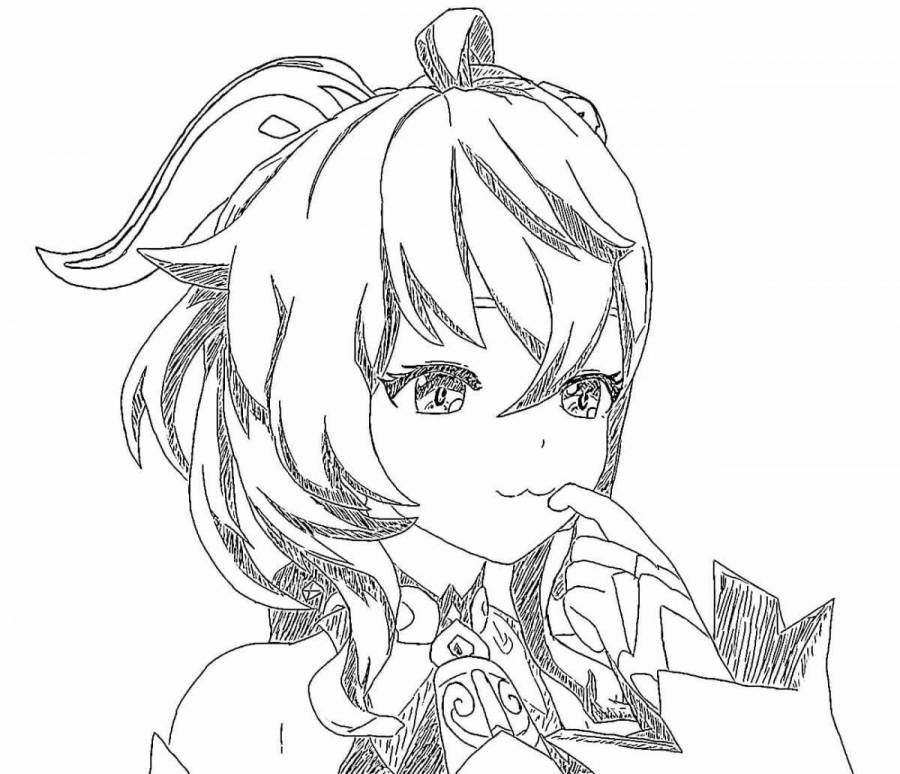 Coloring Pages Gan yu genshin (38 pcs) - download or print for free #7165