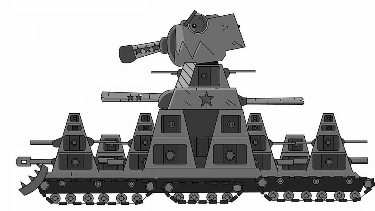 Coloring Pages Tank kv 44 from cartoons about tanks (36 pcs) - download ...