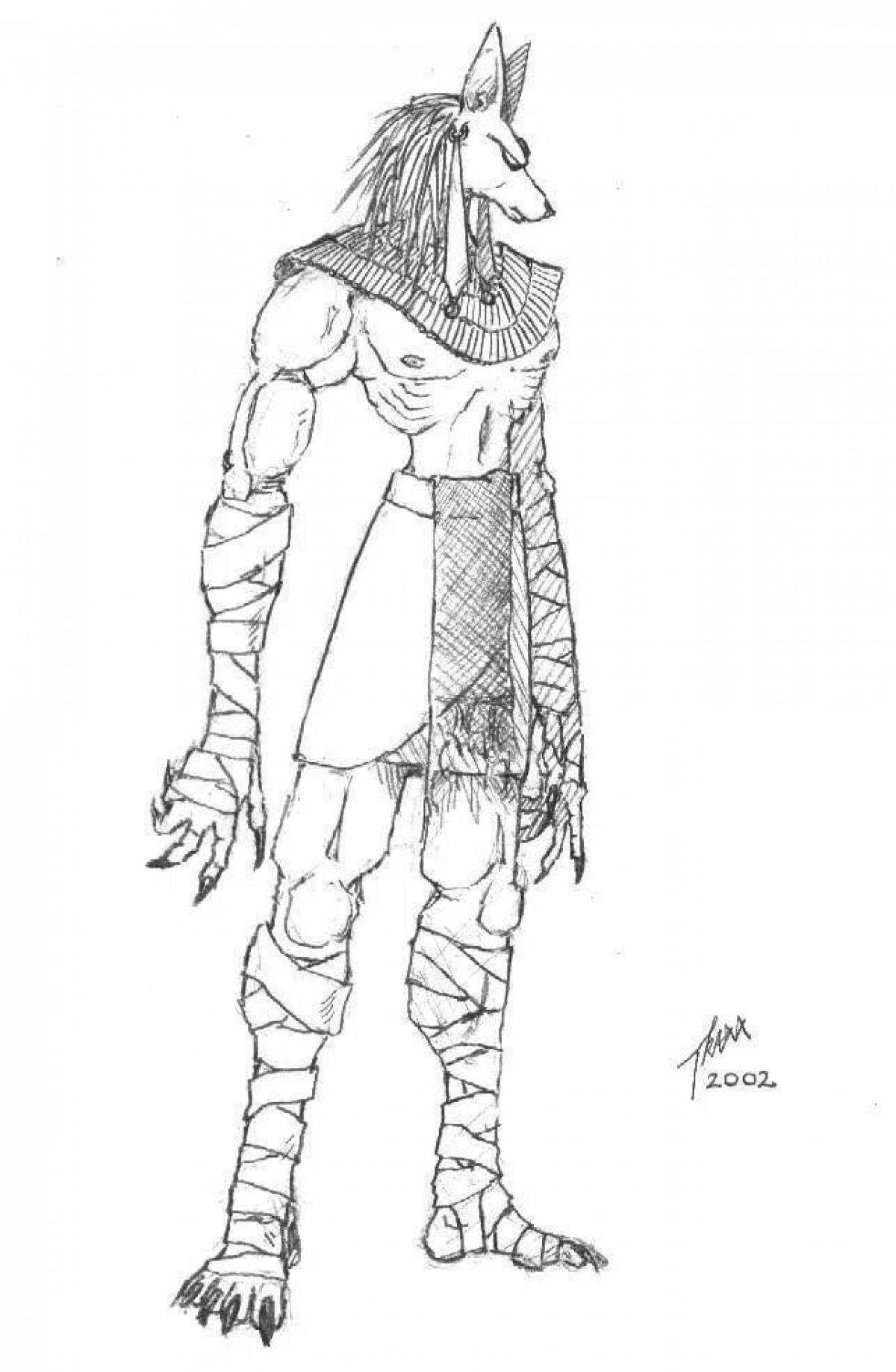 Coloring Pages Anubis (36 pcs) - download or print for free #7349