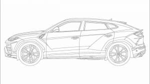 Coloring Pages Urus lamborghini (39 pcs) - download or print for free #7383