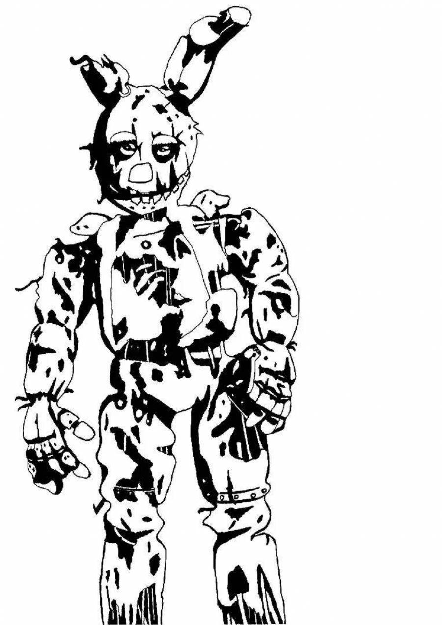 Coloring Pages Fnaf springtrap (37 pcs) - download or print for free #7382