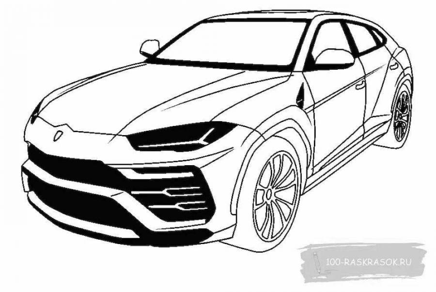 Coloring Pages Urus lamborghini (39 pcs) - download or print for free #7383