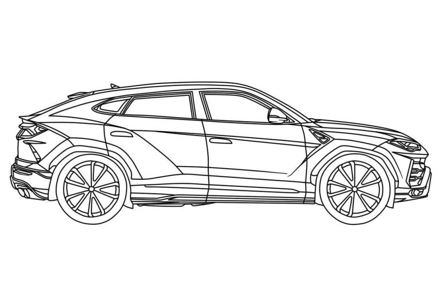 Coloring Pages Urus lamborghini (39 pcs) - download or print for free #7383