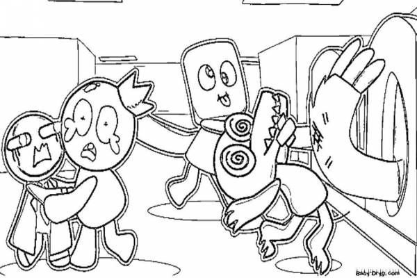 Coloring Pages Rainbow friends monsters roblox (39 pcs) - download or ...