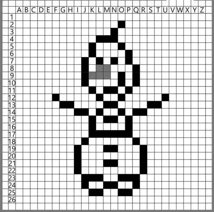 Coloring Pages Pixel art (32 pcs) - download or print for free #7836