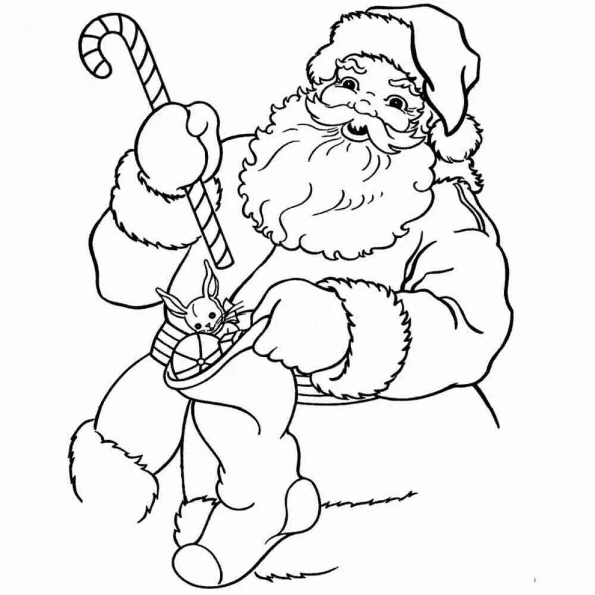 Раскраска Санта - 70 фото