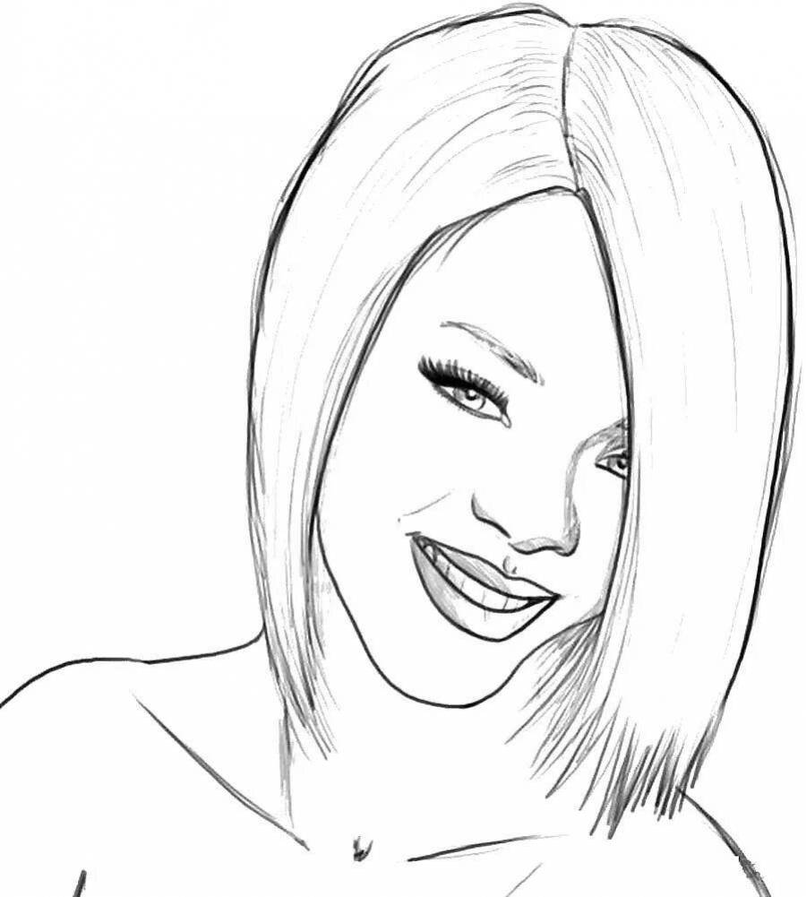 Coloring Pages Rihanna (28 pcs) - download or print for free #8308