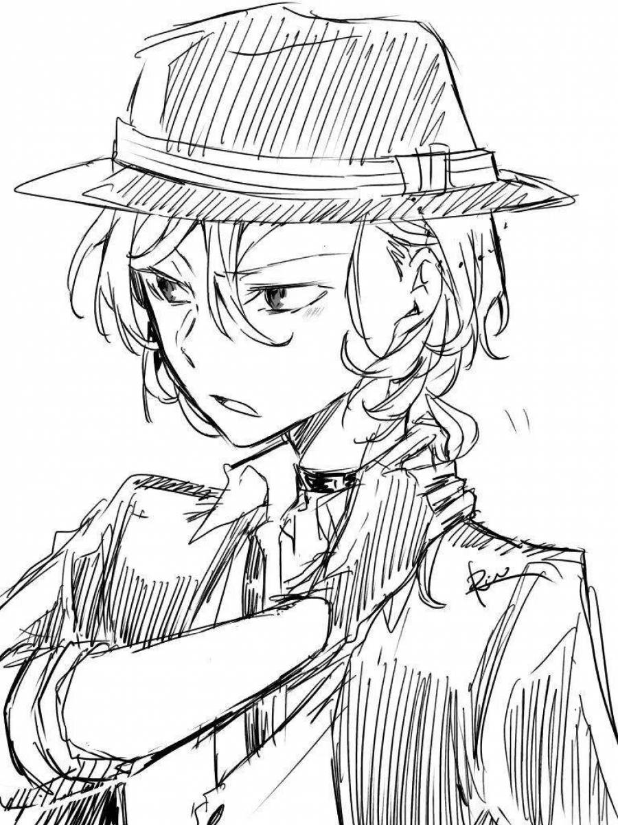 Coloring Pages Chuya nakahara (28 pcs) - download or print for free #9057