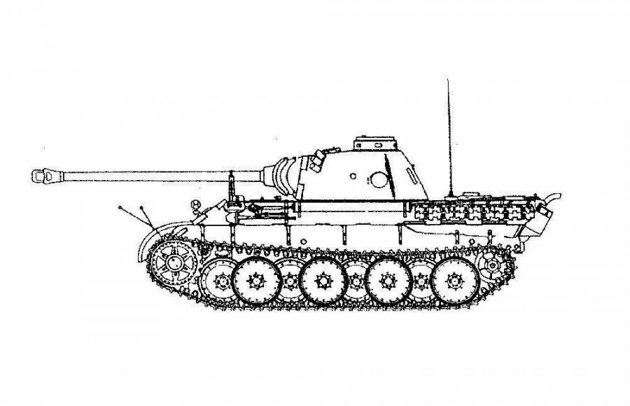 Coloring Pages Panther tank (26 pcs) - download or print for free #9240