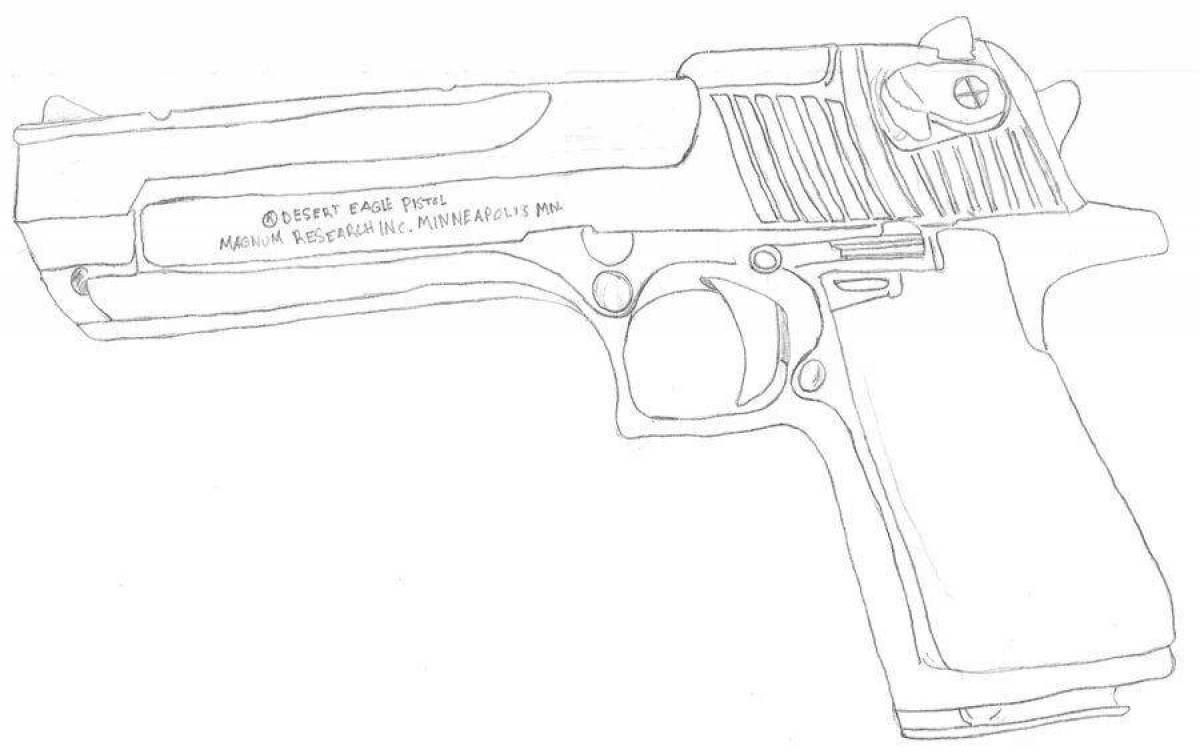 Раскраски Пистолет дигл (38 шт.) - скачать или распечатать бесплатно #10298