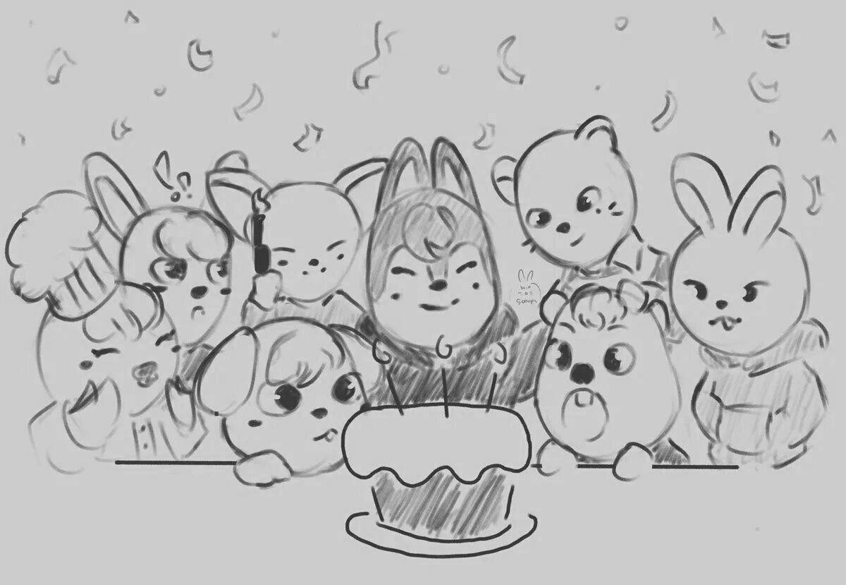 Coloring Pages Skzoo stray kids (35 pcs) - download or print for free ...