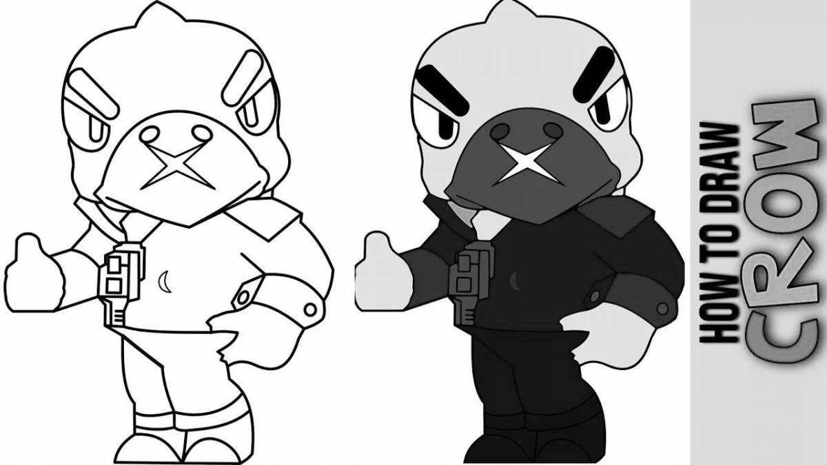 Coloring Pages Raven from brawl stars (38 pcs) - download or print for ...