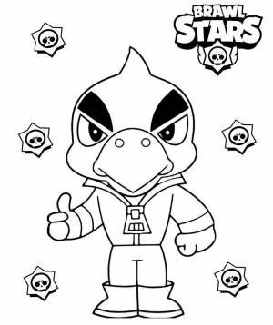 Coloring Pages Raven from brawl stars (38 pcs) - download or print for ...