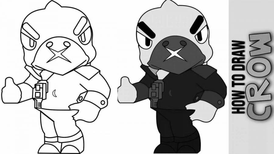 Раскраски Ворон из brawl stars (38 шт.) - скачать или распечатать ...