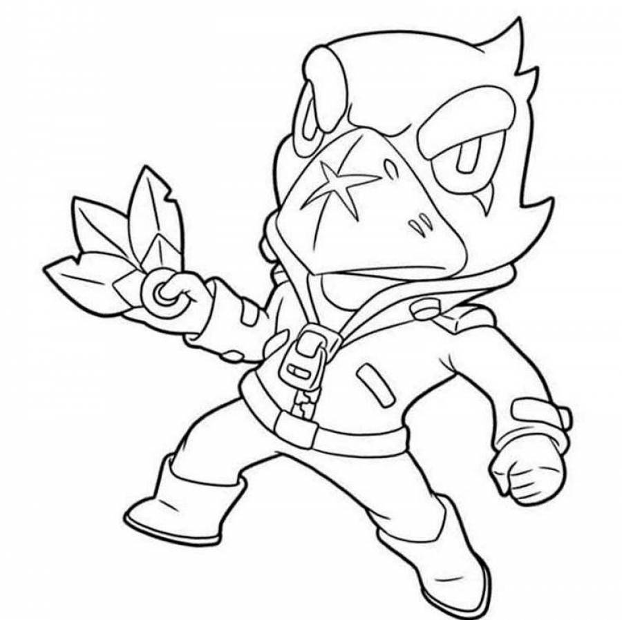 Coloring Pages Raven from brawl stars (38 pcs) - download or print for ...