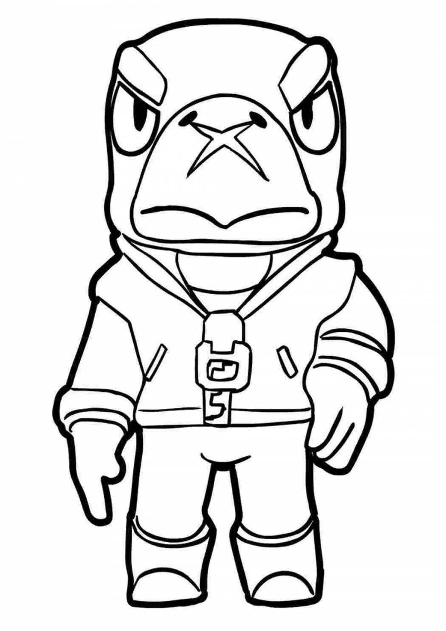 Coloring Pages Raven from brawl stars (38 pcs) - download or print for ...