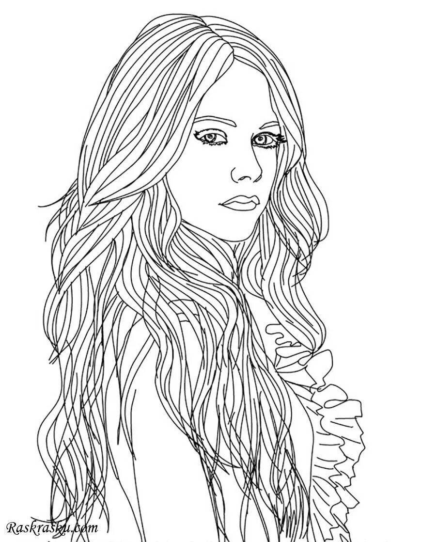 Coloring Pages For girls girls beautiful (38 pcs) - download or print ...