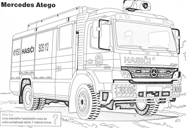 Раскраски пожарный автомобиль: 39 раскрасок - скачать или распечатать ...