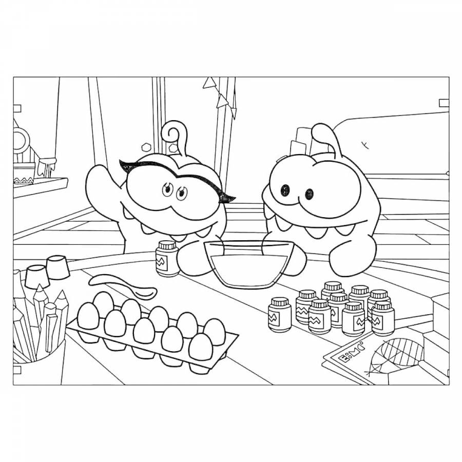 Раскраски Ам Ням: 80 раскрасок - скачать или распечатать бесплатно