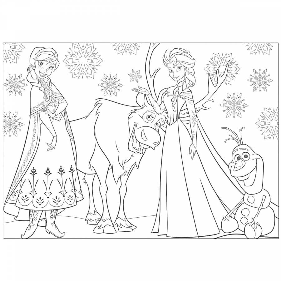 Раскраски Frozen: 45 раскрасок - скачать или распечатать бесплатно