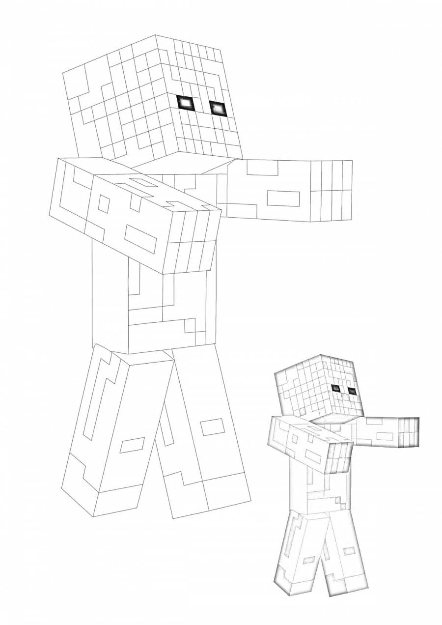 Раскраски Minecraft: 817 раскрасок - скачать или распечатать бесплатно