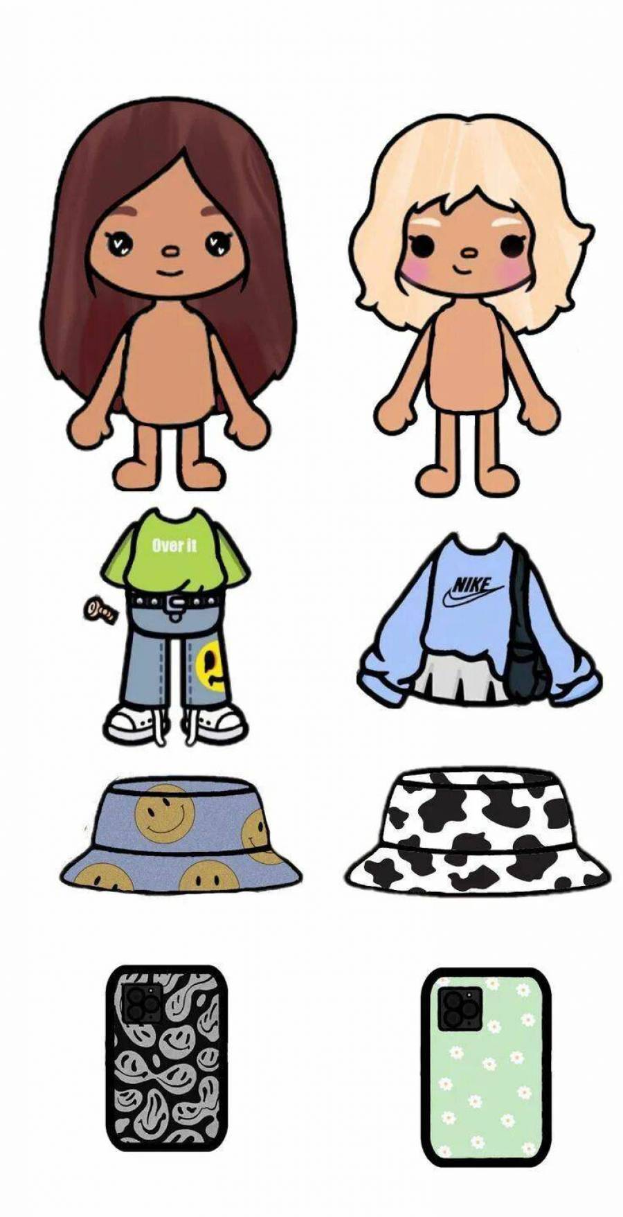 Картинки Тока бока одежда и волосы (39 шт.) - #10401