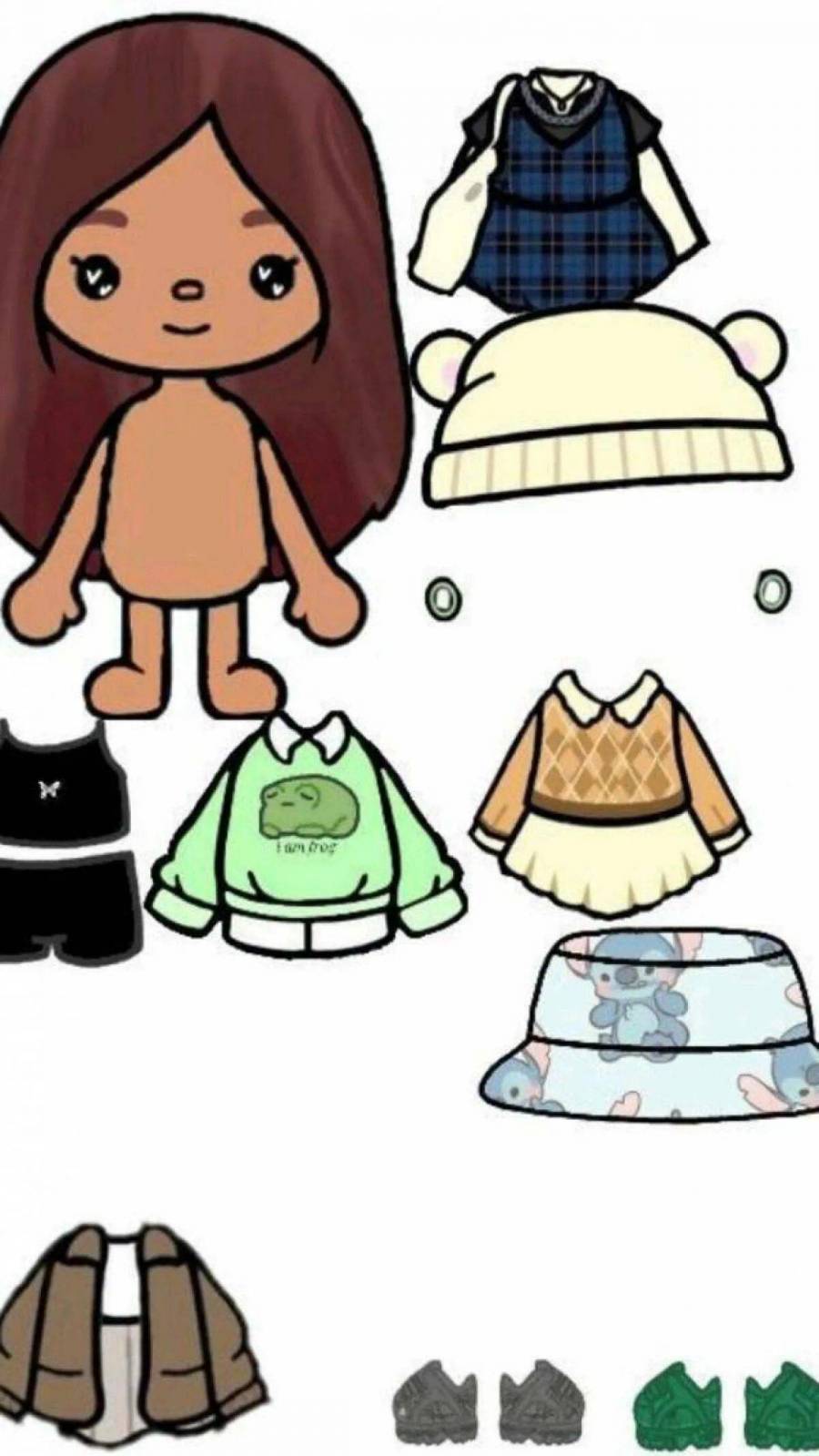 Картинки Тока бока с одеждой для вырезания (39 шт.) - #12343