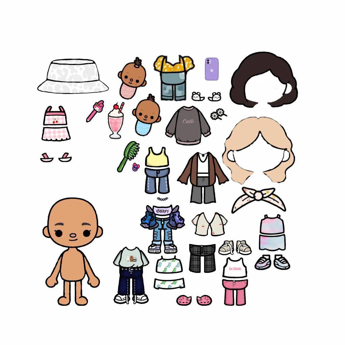 Картинки Кукла тока бока и одежда (37 шт.) - #4958